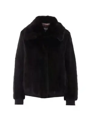 IACOPA Faux-fur Ribbed-trim Jacket