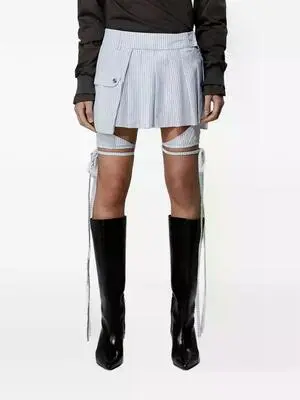 SRVC STUDIO Striped Wrap Skirt