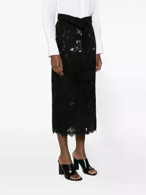 Simone Rocha Lace Embellished Belted Skirt