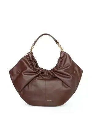COCCINELLE Medium Smash Ruched Chain-link Tote Bag - Red