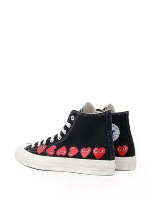 Comme Des Garçons X Converse Chuck 70 Hi Heart-print Sneakers