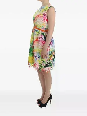 LANRE DA SILVA AJAYI Floral Print Laser-cut Mini Dress