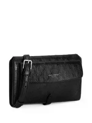 Dolce & Gabbana Ostrich-leather Crossbody Minibag - Black