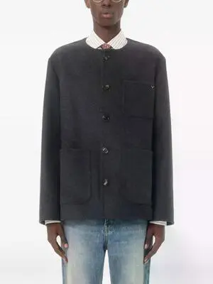 Valentino Garavani Vlogo Collarless Shirt