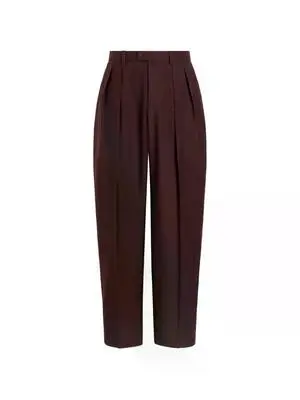 Dolce & Gabbana Wool Gabardine Trousers - Brown