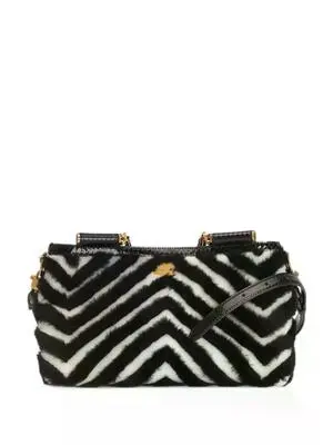 Dolce & Gabbana Medium Vittoria Shoulder And Crossbody Bag In Fur - Black