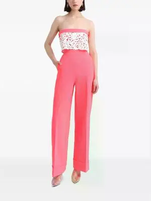 GEMY MAALOUF Straight-leg Turned-up Trousers - Pink