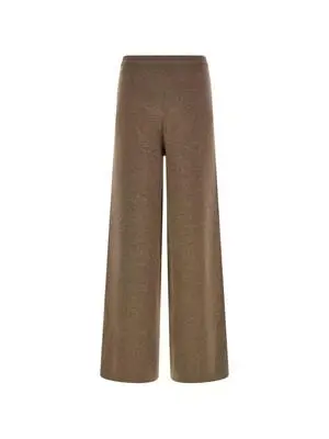 Agnona Knitted Wide-leg Trousers