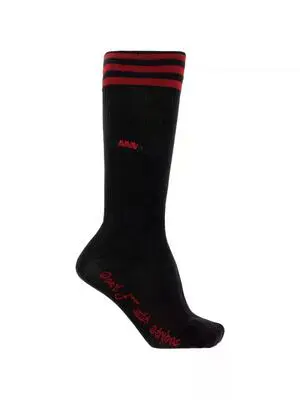 Adidas X Avavav Ribbed Knit Logo Print Socks Set Of Three