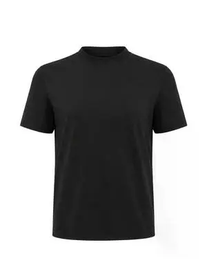 Alpha Studio Mock-neck Short-sleeve T-shirt