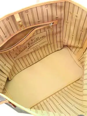 LOUIS VUITTON 2008 Monogram Neverfull Mm Tote Bag - Brown
