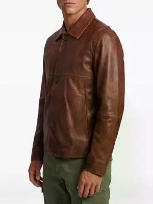 ARMA Steep Button-up Leather Jacket
