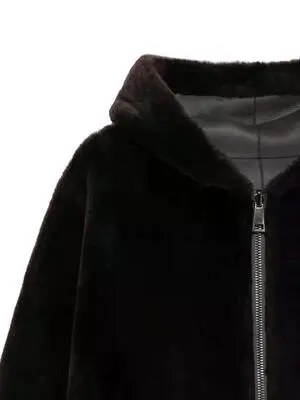 Simonette Ravizza Shearling Hooded Jacket