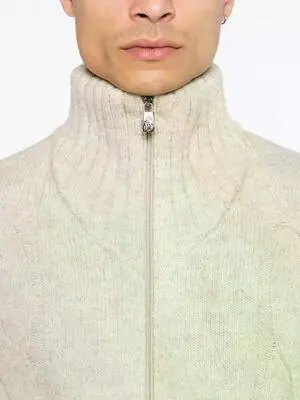 Corneliani Cable-knit Zip-up Sweater