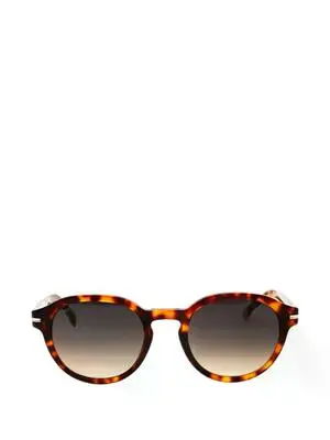 BOSS Tortoiseshell-effect Round-frame Sunglasses - Brown