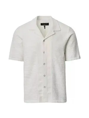 Rag & Bone Zuma Ottoman-texture Shirt - White