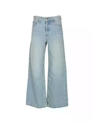 The Great. Wide-leg Jeans With Acid Wash