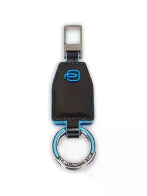 PIQUADRO Leather Keyring - Black