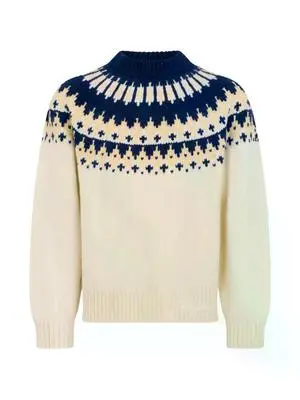 Dsquared2 Hybrid Chevron Jacquard Pullover - Neutrals