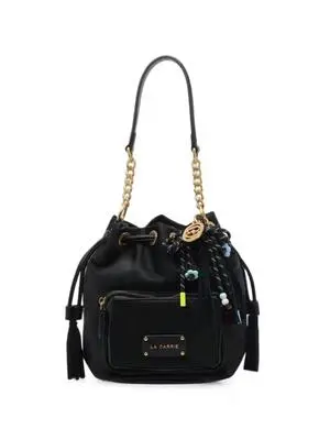LA CARRIE Dark Wave Bucket Bag - Black