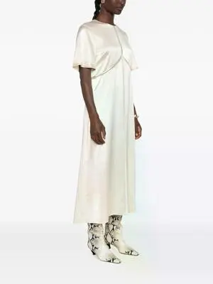 JOSEPH Faggoting-trimmed Satin Midi Dress