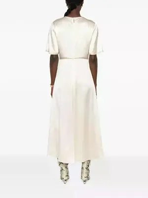 JOSEPH Faggoting-trimmed Satin Midi Dress