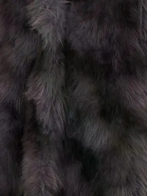 SWORD 6644 Shearling-texture Notch-lapel Coat