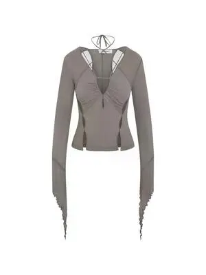 SRVC STUDIO Cut-out Ruched Top