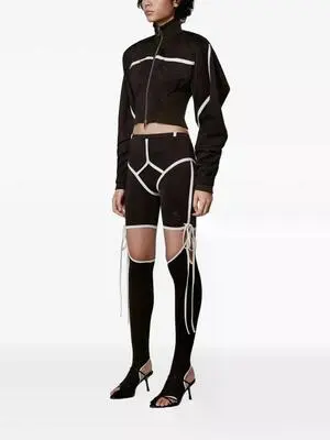 SRVC STUDIO Long John Contour-panel Tie-detail Shorts