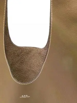 A.p.c. Le Neige Clou Leather Tote Bag - Neutrals