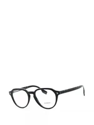 Burberry Check-pattern Round-frame Glasses