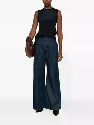 Max Mara Sleeveless Ribbed Trim Top