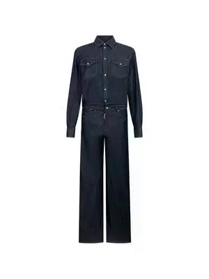 Dsquared2 Dark Shirting Rinse Jean Jumpsuit