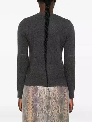 Max Mara Crew Neck Long Sleeve Sweater - Grey