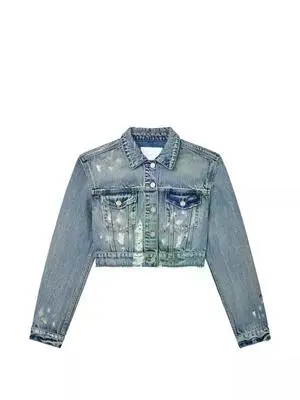PURPLE BRAND Paint-splatter Denim Jacket