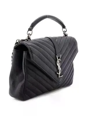 Saint Laurent Classic Monogram College Bag Matelasse Chevron Leather Medium Crossbody Bag