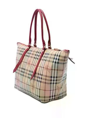 Burberry 2000-2017 Medium Haymarket Check Coated Canvas Salisbury Tote Bag
