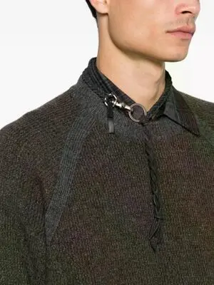 ZIGGY CHEN Braided-cord Raglan Sweater