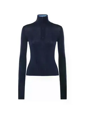 THE FRANKIE SHOP Sade Ribbed-knit Zip-up Sweater