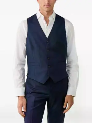 HACKETT  V-neck Waistcoat - Blue