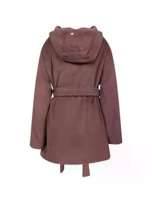 Herno Hooded Belted Coat - Brown