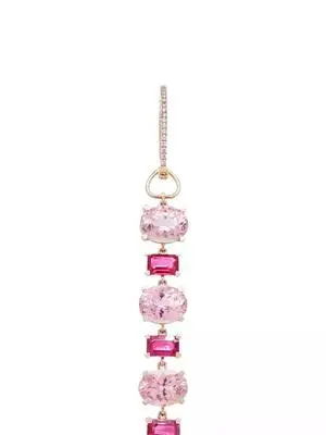 LISA NIK Tourmaline And Ruby Drop Earrings