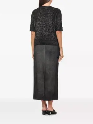 Avant Toi Bouclé-knit Short-sleeve Sweater