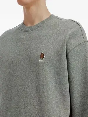 FINGERCROXX Bigfoot Logo-patch Mélange-effect Sweatshirt