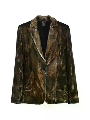 Avant Toi Velvet Effect Single-breasted Blazer