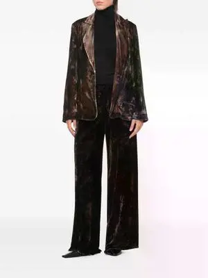 Avant Toi Velvet Effect Single-breasted Blazer