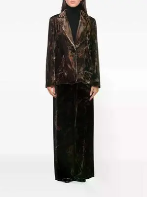 Avant Toi Velvet Effect Single-breasted Blazer