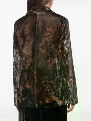 Avant Toi Velvet Effect Single-breasted Blazer