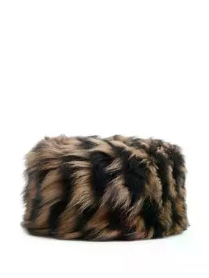 Valentino Garavani Lamb Fur Hat With Metal Vlogo Detail