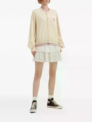 FINGERCROXX Layered Cardigan With Logo Embroidery